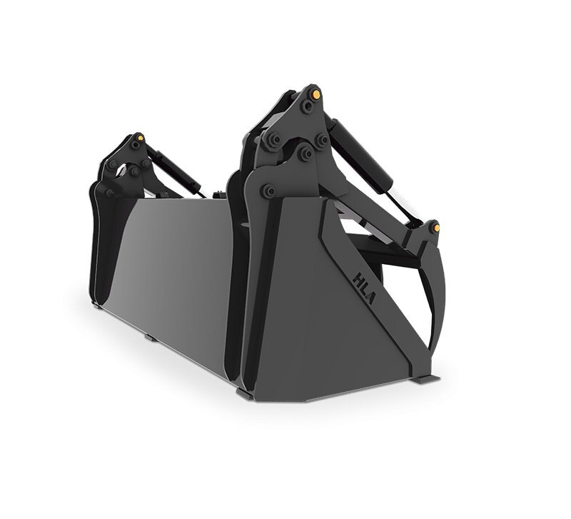 HLA Standard (Front End Loader) Bucket & Regular Utility Grapple ...