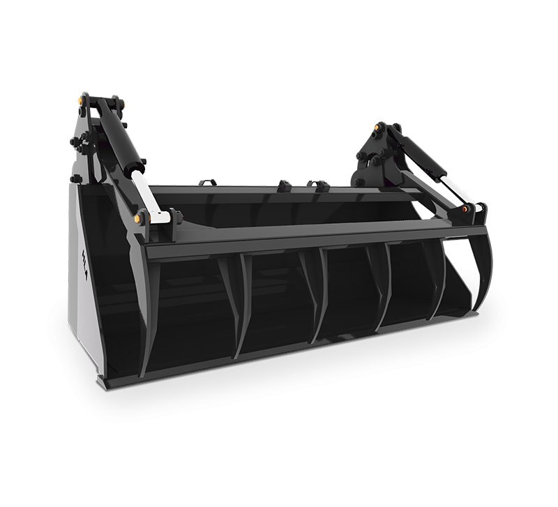 HLA Standard (Front End Loader) Bucket & Regular Utility Grapple ...