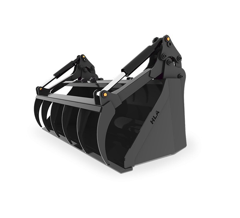 HLA Standard (Front End Loader) Bucket & Regular Utility Grapple ...