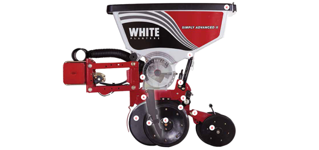 White Planters 9000 Series Row Unit