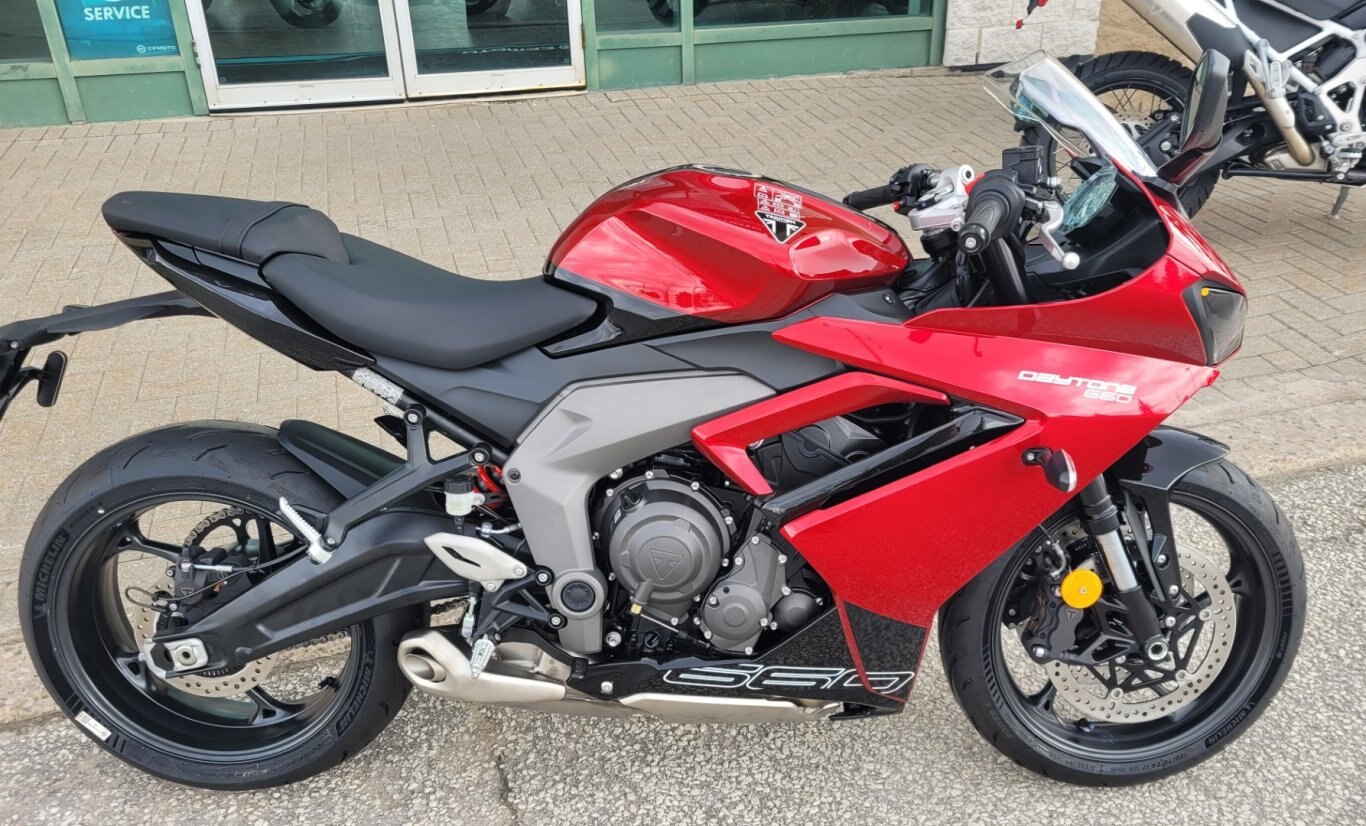 2025 Triumph DAYTONA 660 CARNIVAL RED / SAPPHIRE BLACK | Home ...