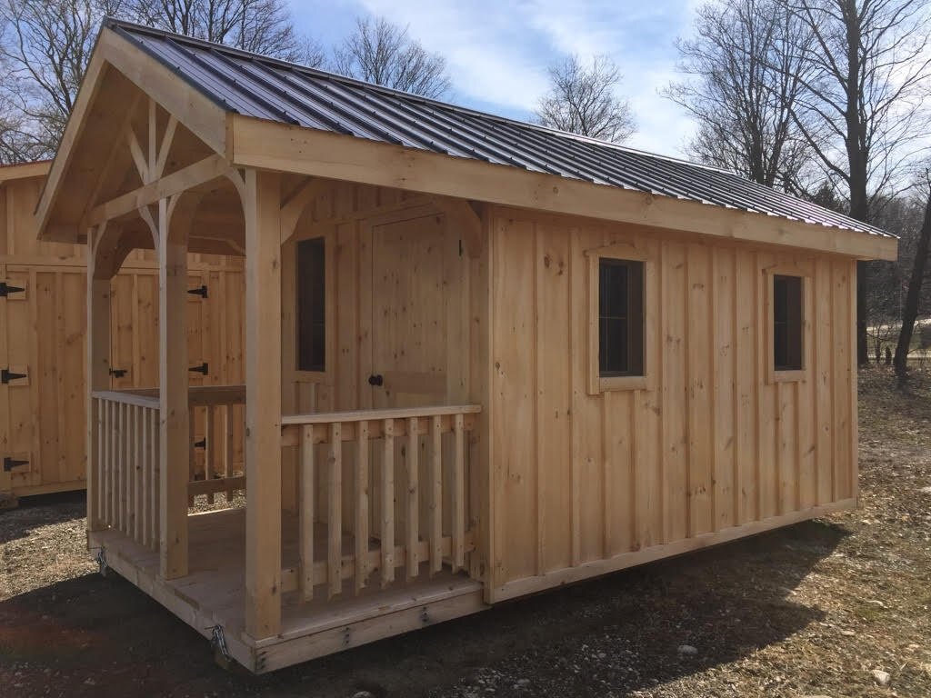 8x16 Shed w/ Porch & Railing | MS-8X16SH-PORCH | Home - Maxwell Sheds ...