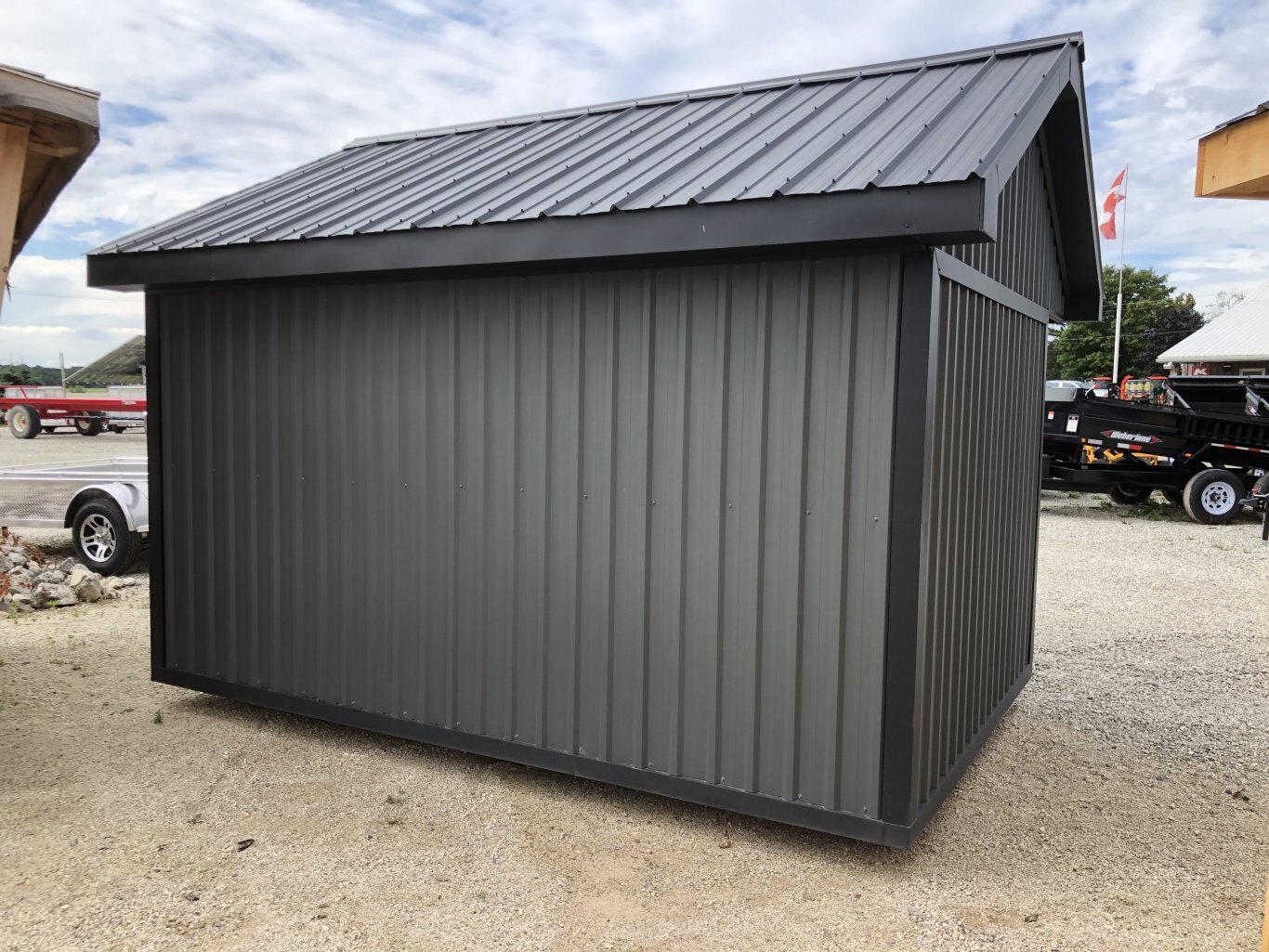 8x12 Metal Shed with 3 Foot Overhang | MS-8X12MSH-OVERHANG | Home ...