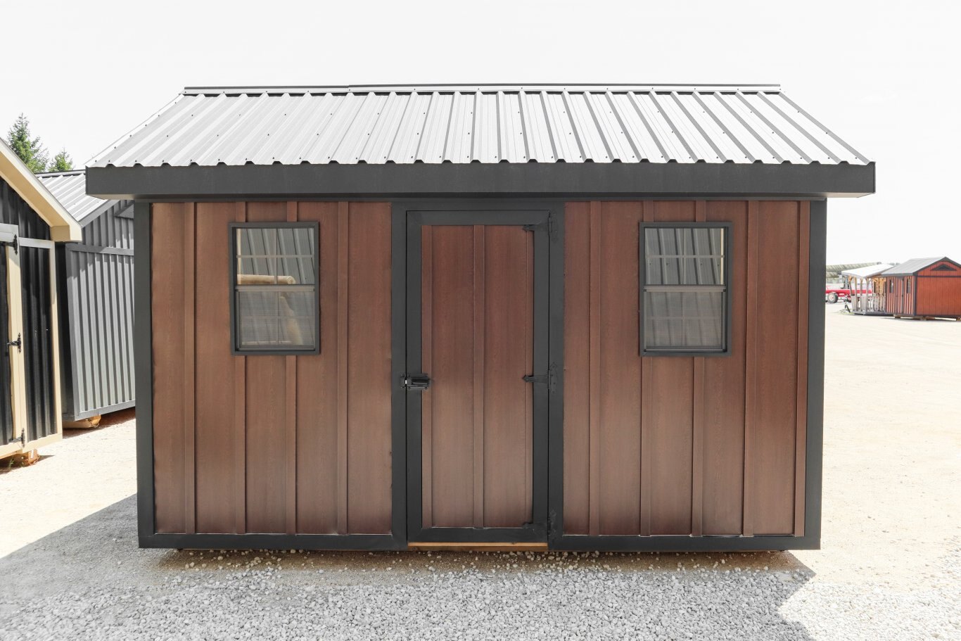 8x12 Wood-Look Metal Shed | JS-8X12SH-426-STOCK | Home - Maxwell Sheds ...