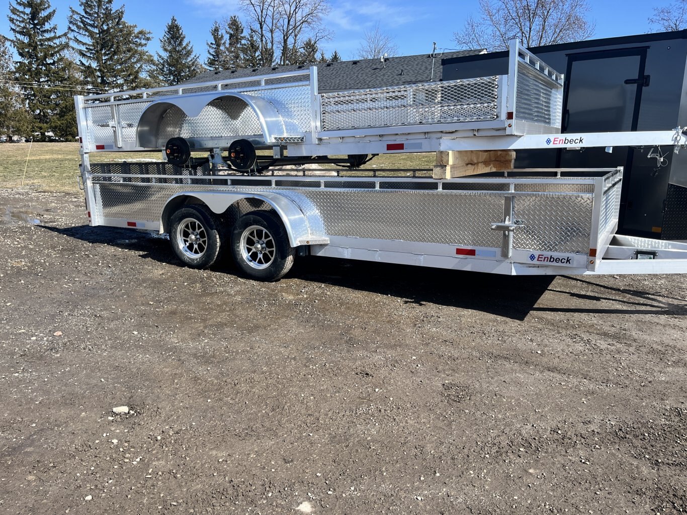 Aluminum 7x18 Tandem Axle Landscape Trailer strait rear ramp | Homepage ...