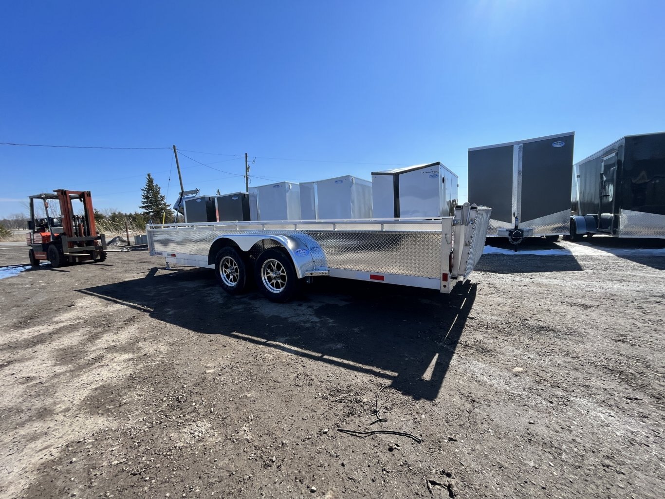 Aluminum 7x18 Tandem Axle Landscape Trailer strait rear ramp | Homepage ...