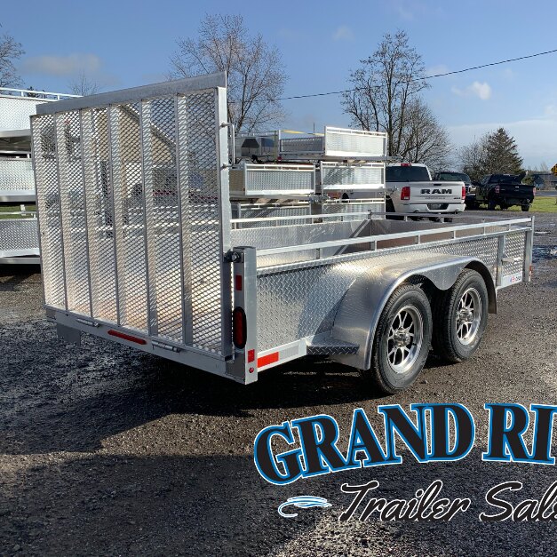 Aluminum 6x12 strait gate Tandem Axle Landscape Utility Trailer ...