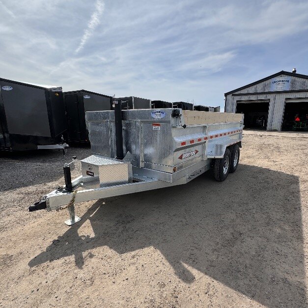 Galvanized 82x12 7TON Dump Trailer With Ramps