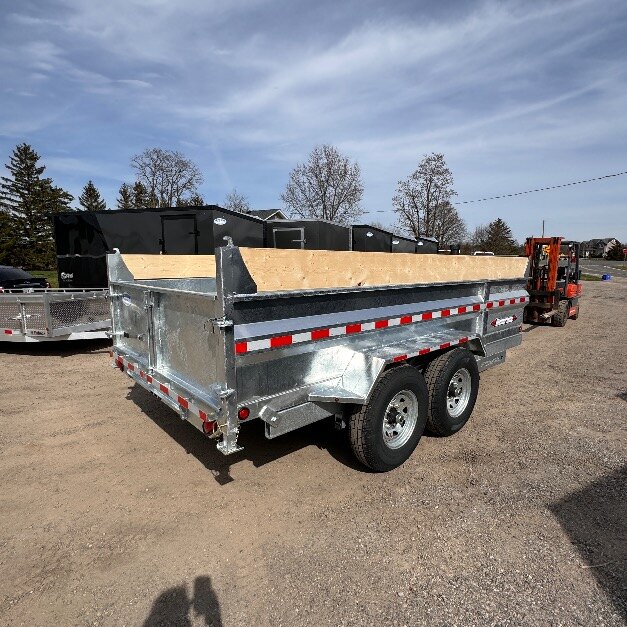 Galvanized 82x12 7TON Dump Trailer With Ramps