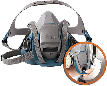 RUGGED COMFORT QUICK LATCH HALF FACEPIECE REUSABLE RESPIRATOR, 6500 ...